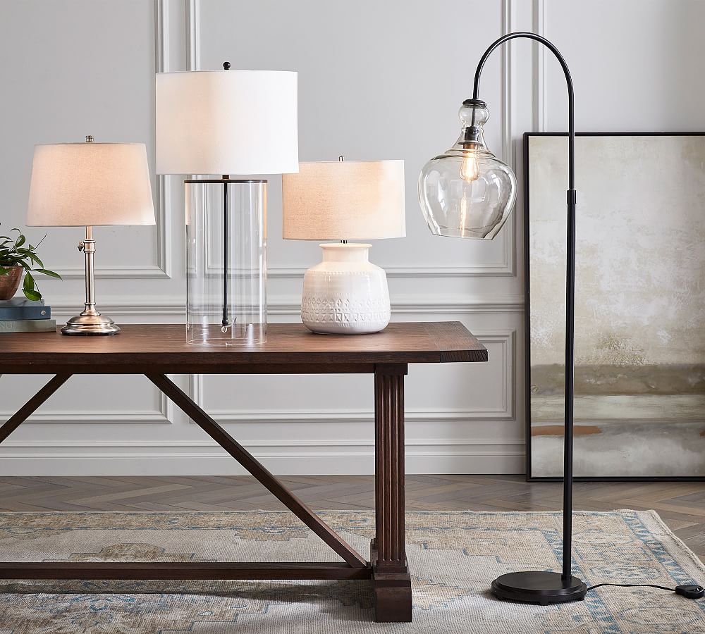 Emma Ceramic Round Table Lamp | Pottery Barn