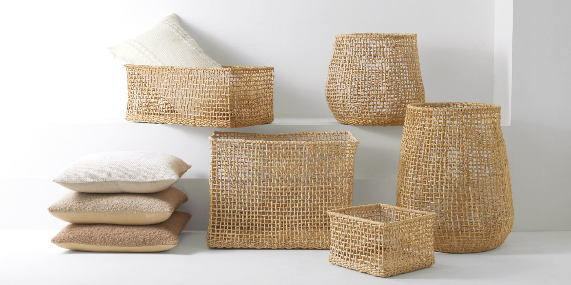 Asha Handwoven Tote Baskets | Pottery Barn