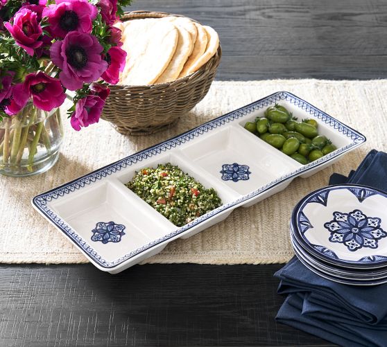 Medina Stoneware Multi Condiment Server | Pottery Barn