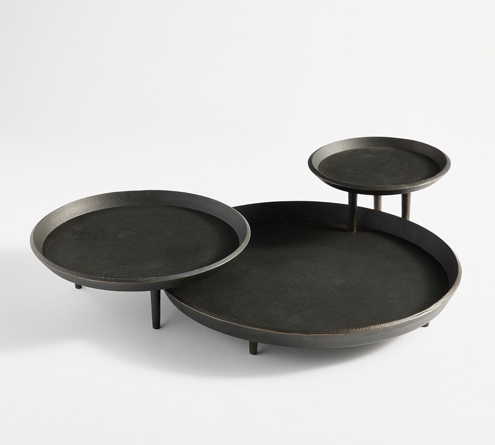 Handcrafted Metal Tiered Tray | Pottery Barn