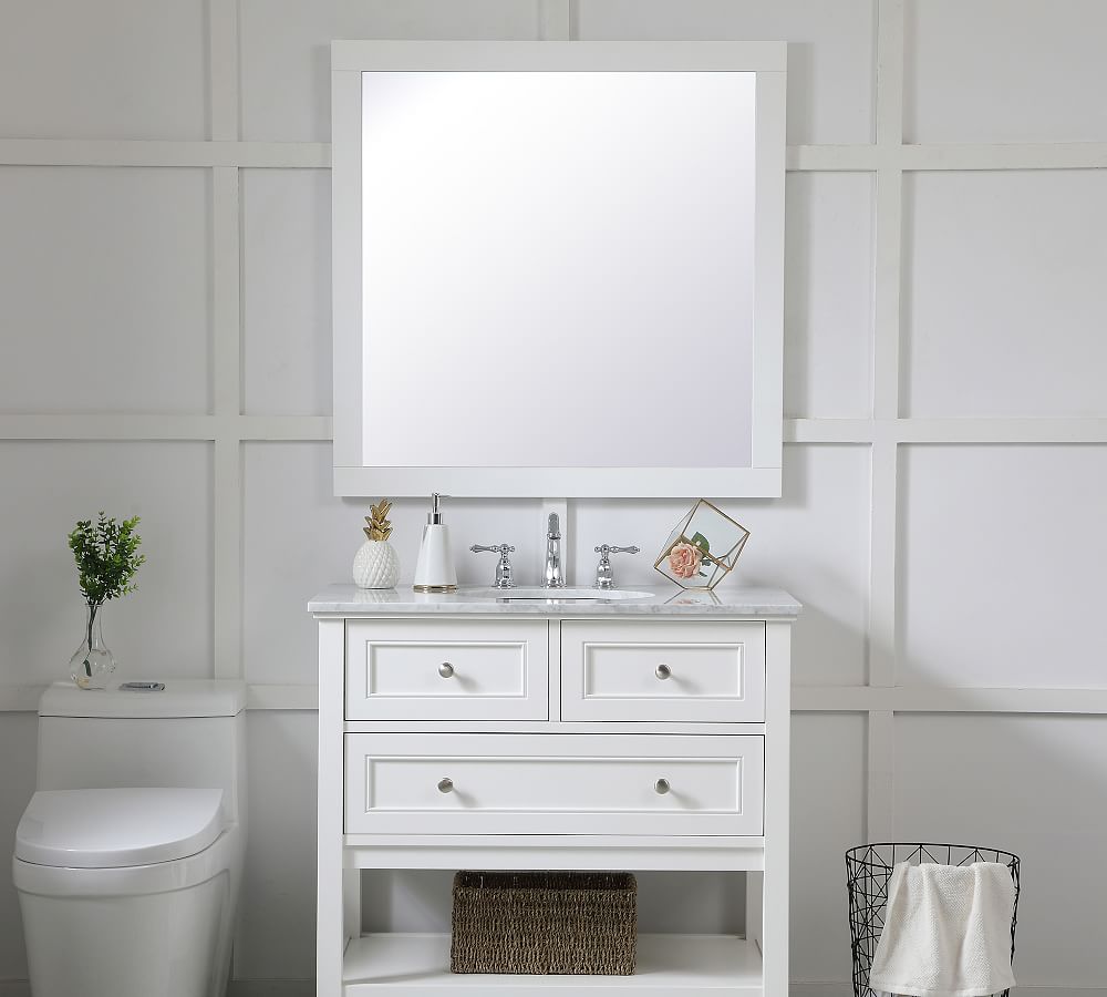 Russo Square Vanity Mirror | Pottery Barn