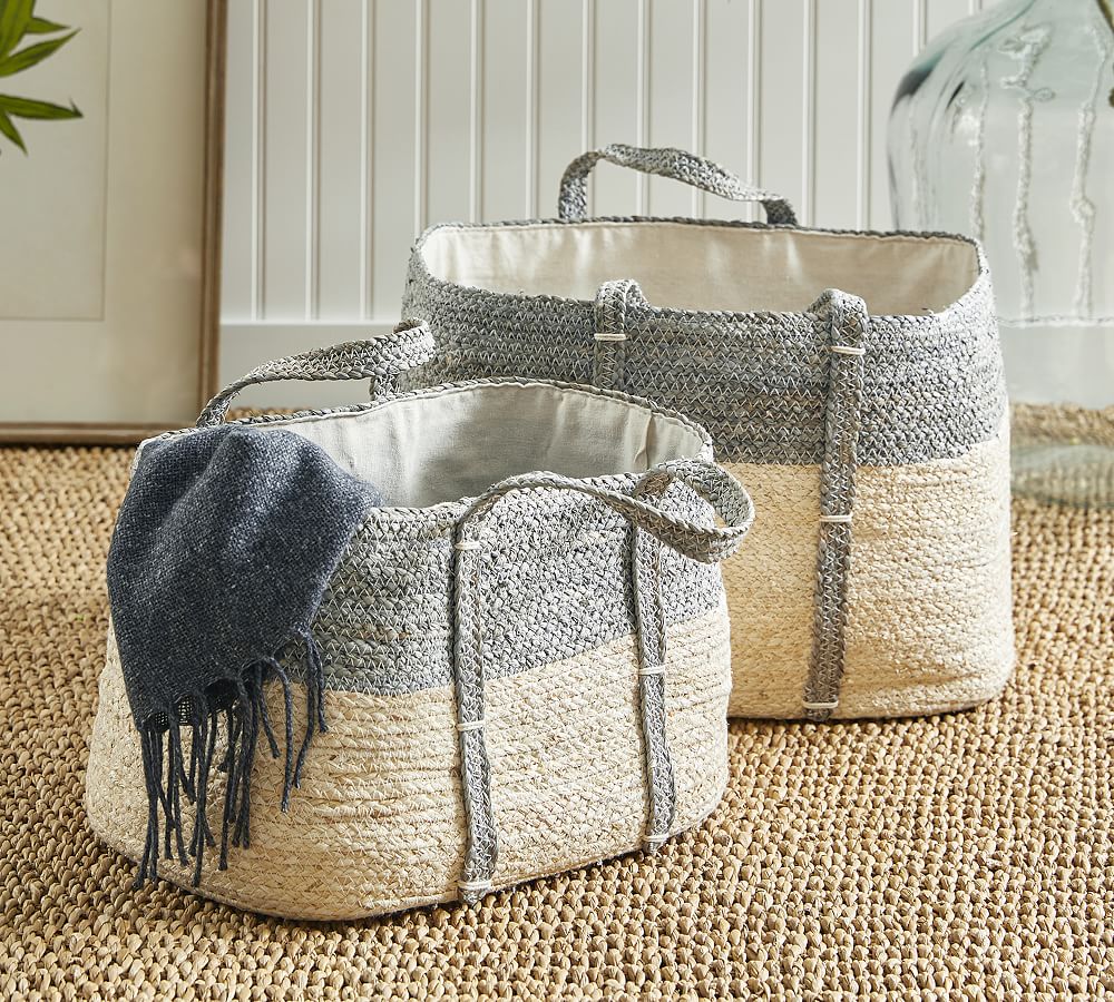 Fleur Rectangular Baskets, Set of 2 | Pottery Barn