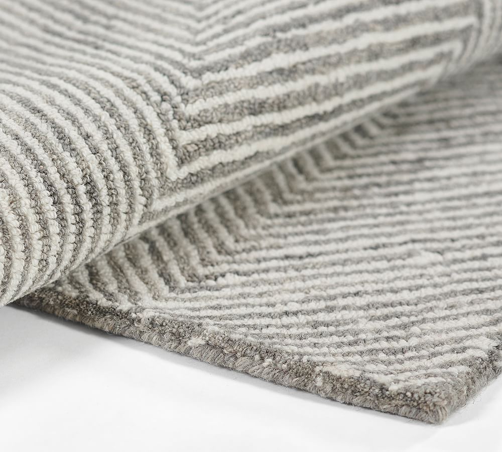 Iweala Handcrafted Chevron Rug | Pottery Barn