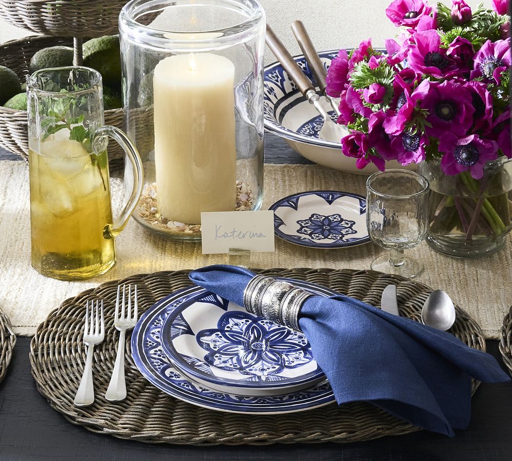Medina Stoneware Dinner Plates - Set of 4 | Pottery Barn