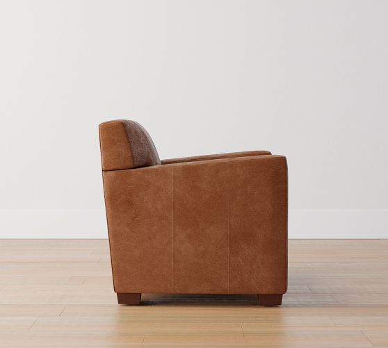 Ashby Square Arm Leather Armchair | Pottery Barn