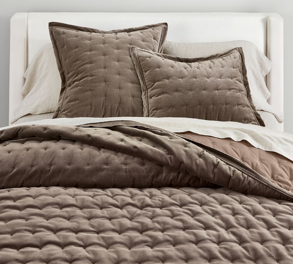 Velvet Tufted Quilt | Pottery Barn
