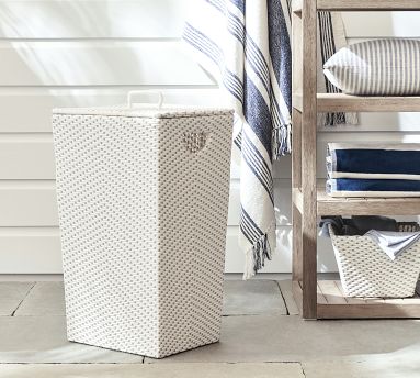 Newport Handwoven Lidded Hamper | Pottery Barn