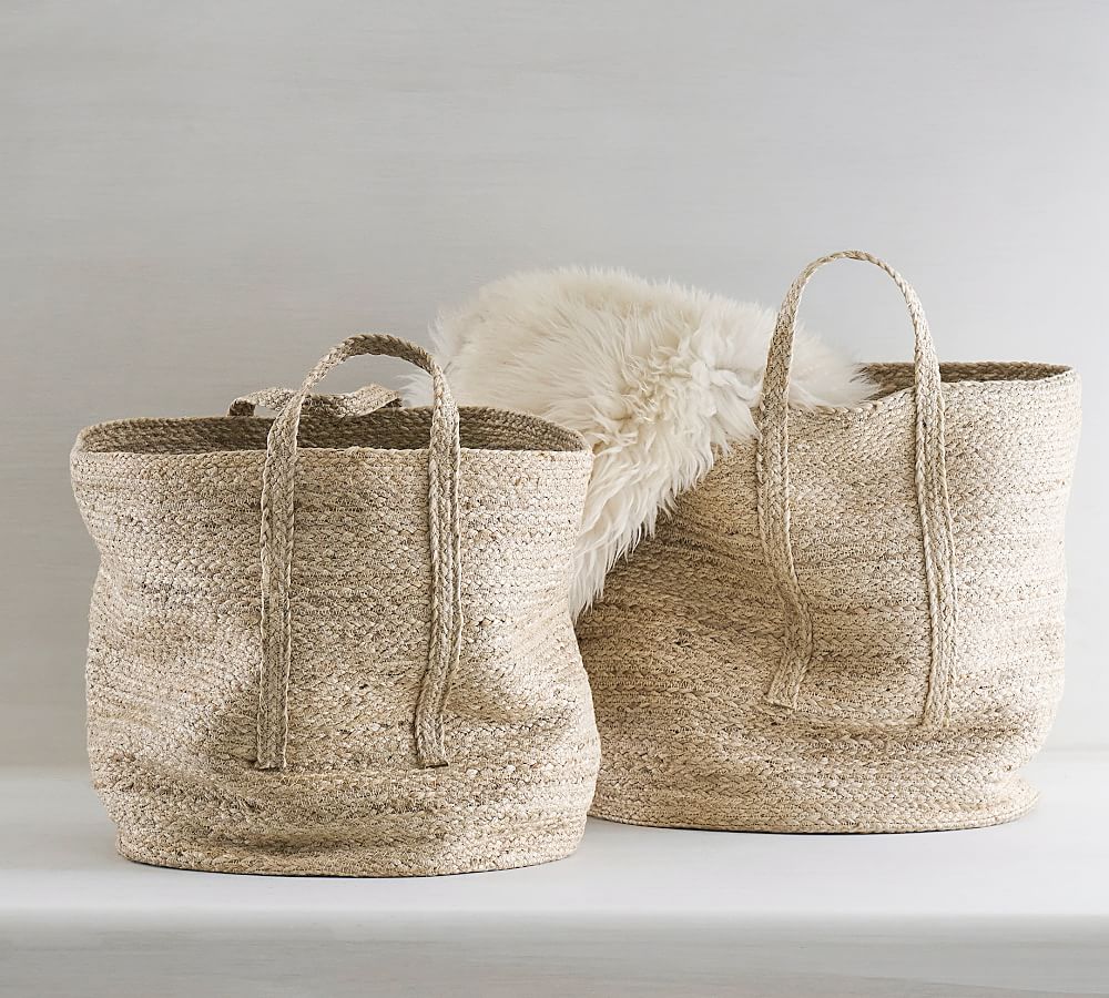 Baja Handwoven Jute Baskets - Set of 2 | Pottery Barn