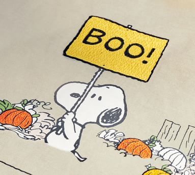 Peanuts™ Cotton/Linen Table Throw | Pottery Barn
