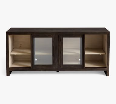 Folsom Glass Media Console | Pottery Barn