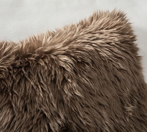 Luxe Faux Fur Throw Pillow | Pottery Barn