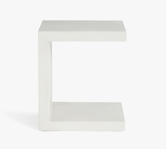 Pomona Concrete Outdoor C-Table | Pottery Barn