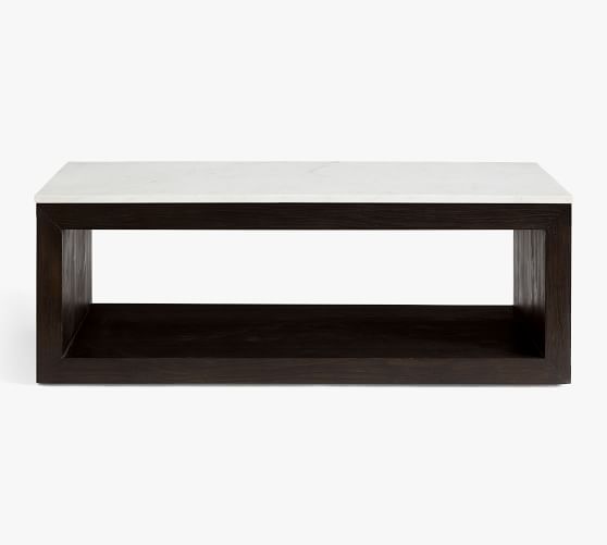 Folsom Rectangular Marble Coffee Table | Pottery Barn