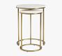Delaney Round Marble Nesting End Table | Pottery Barn
