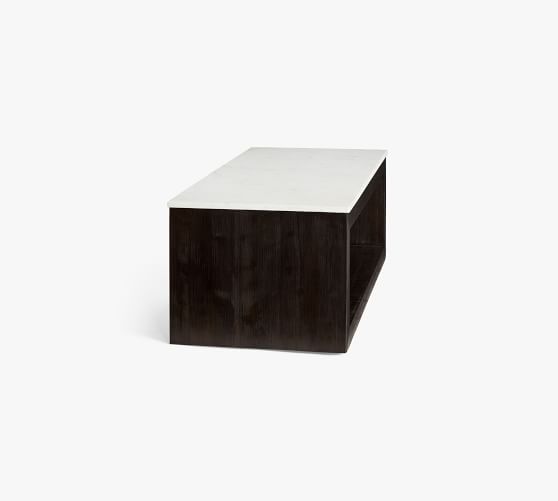 Folsom Rectangular Marble Coffee Table | Pottery Barn