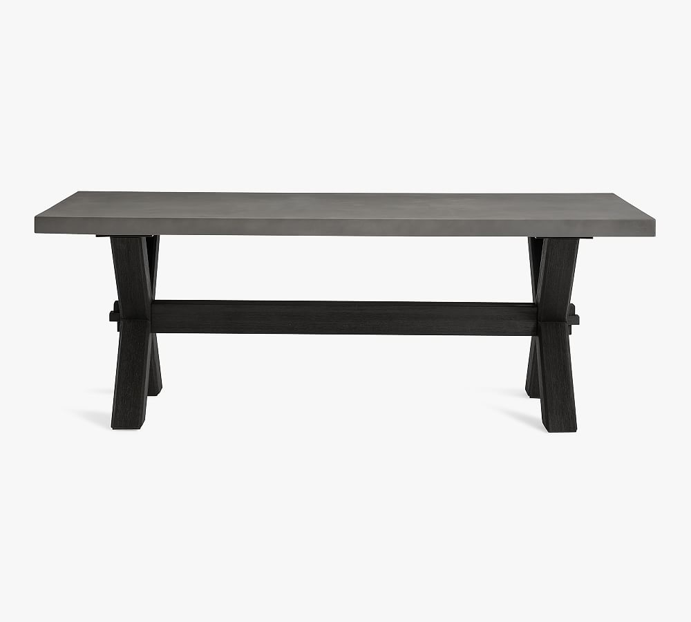 Abbott Concrete & FSC® Acacia Outdoor Dining Table | Pottery Barn