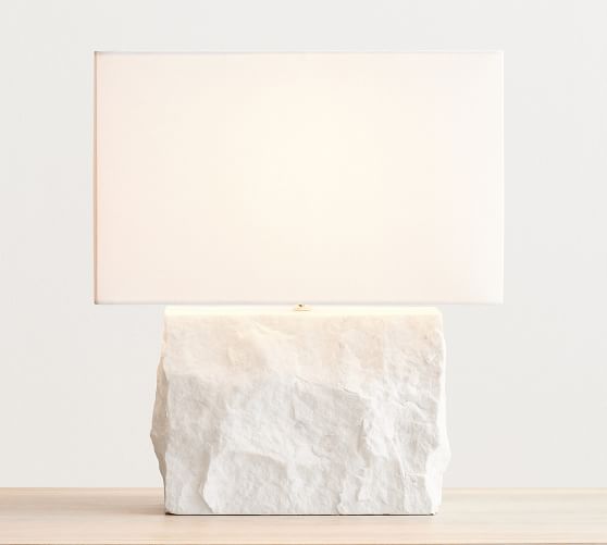 Amara Chiseled Marble Table Lamp | Pottery Barn