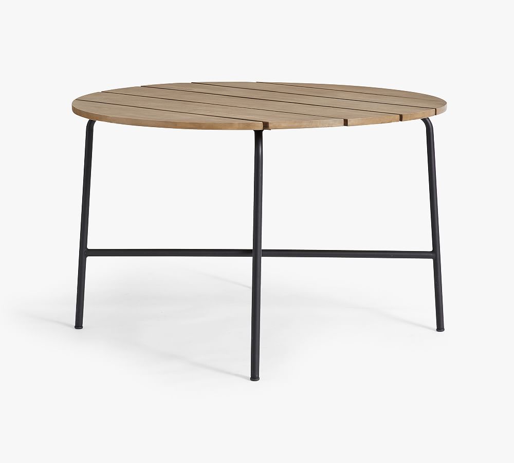 Tulum Acacia Round Outdoor Dining Table | Pottery Barn