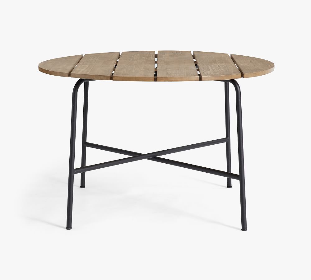 Tulum Acacia Round Outdoor Dining Table | Pottery Barn