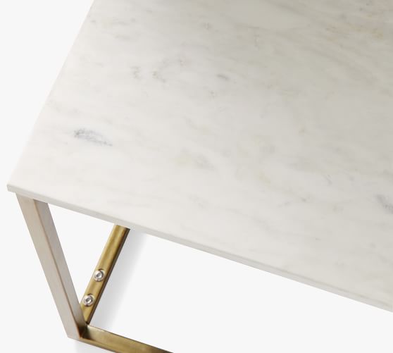 OPEN BOX: Delaney 25" Marble Bunching Table | Pottery Barn
