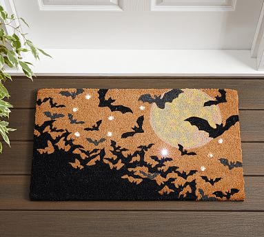 Bats Light Up Doormat | Pottery Barn