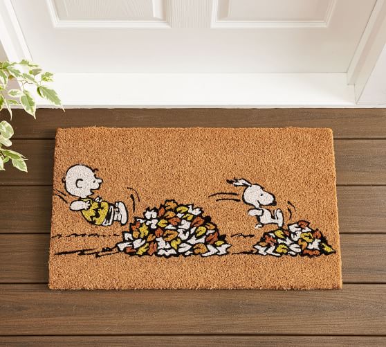 Peanuts™ Fall Is Here Doormat | Pottery Barn