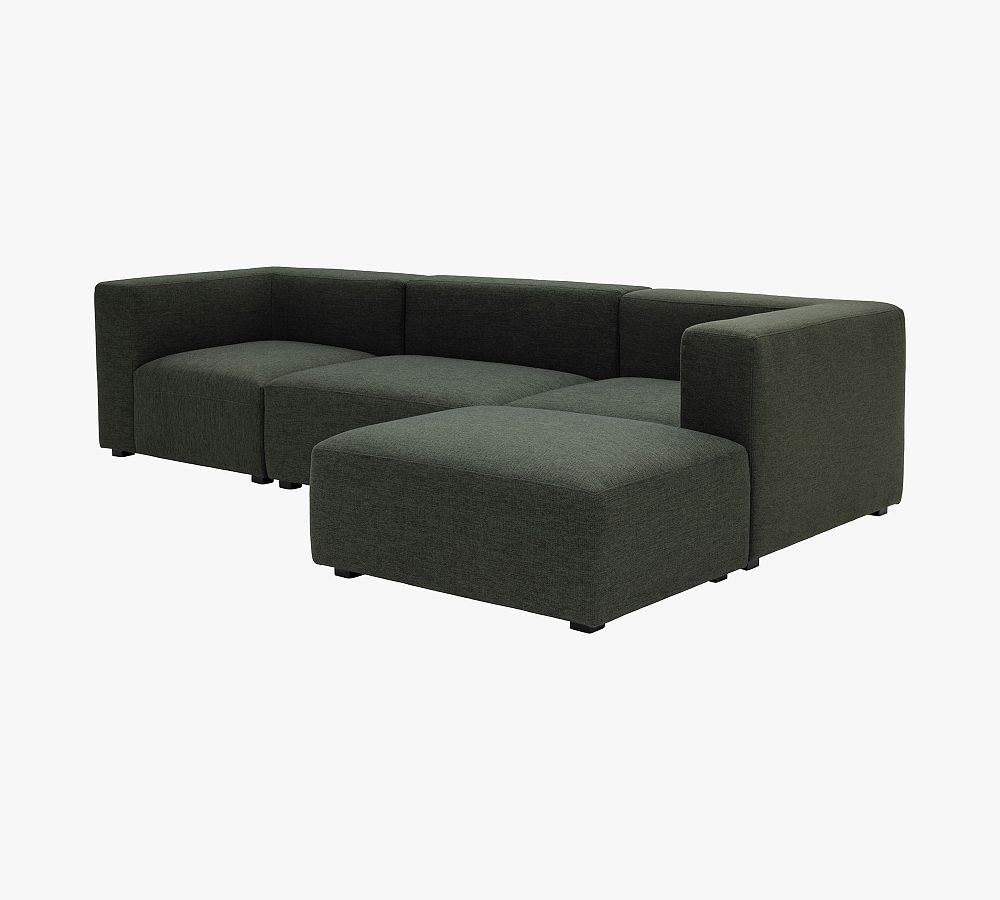 Axel Square Arm Upholstered Modular Sofa Chaise Sectional | Pottery Barn