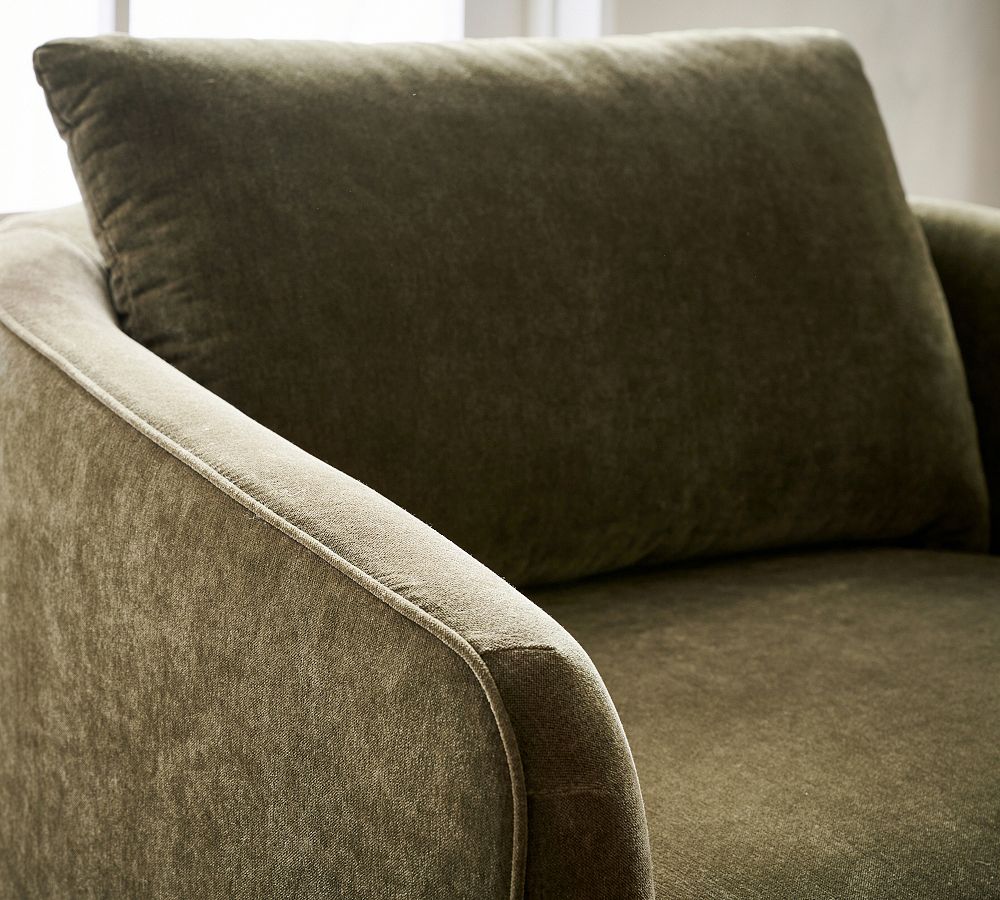 Remmy Upholstered Swivel Armchair | Pottery Barn