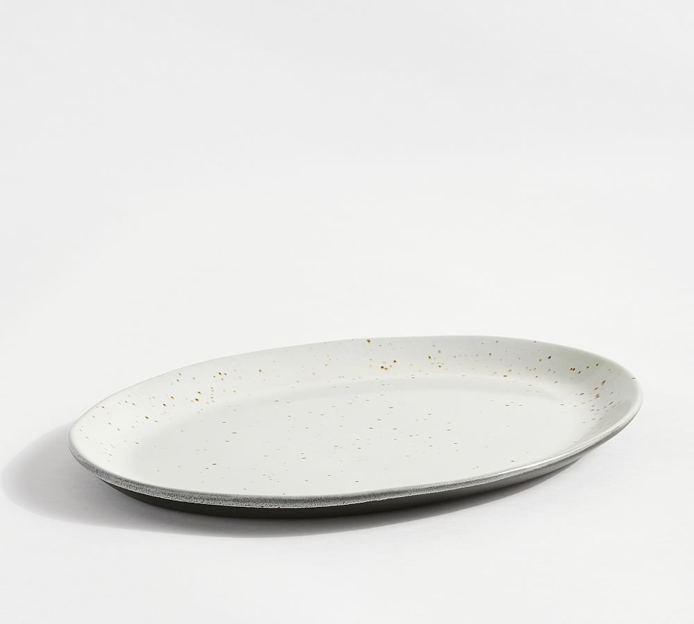 Rustic Speckled Handcrafted Terracotta Serving Platter | Pottery Barn