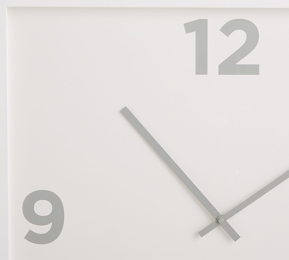 Wood Gallery Wall Clock - White | Pottery Barn