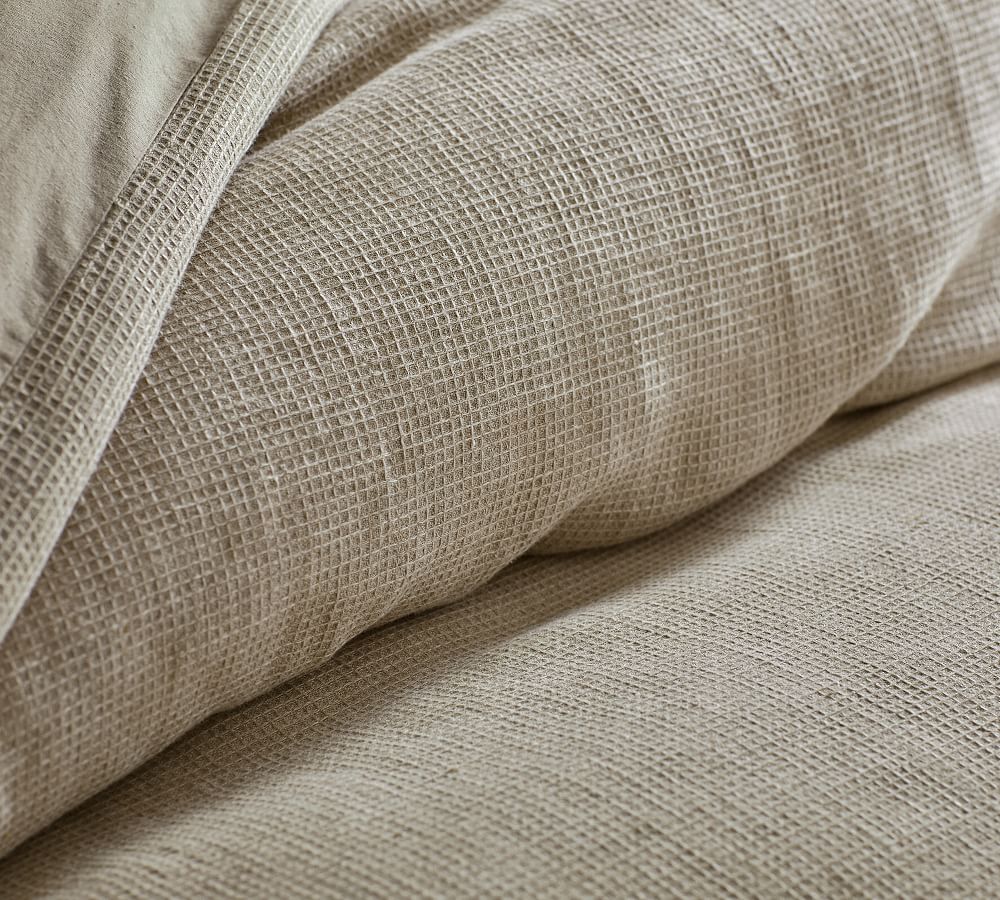 European Flax Linen Waffle Duvet Cover | Pottery Barn