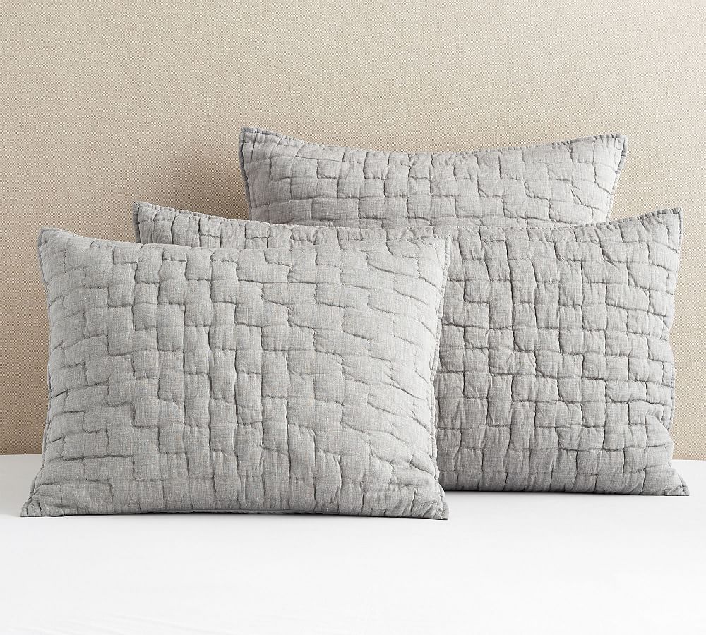 Bliss Handcrafted Linen/Cotton Sham | Pottery Barn