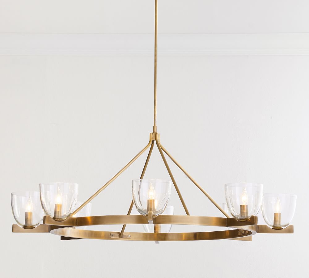 Chamberlin Metal Round Chandelier | Pottery Barn