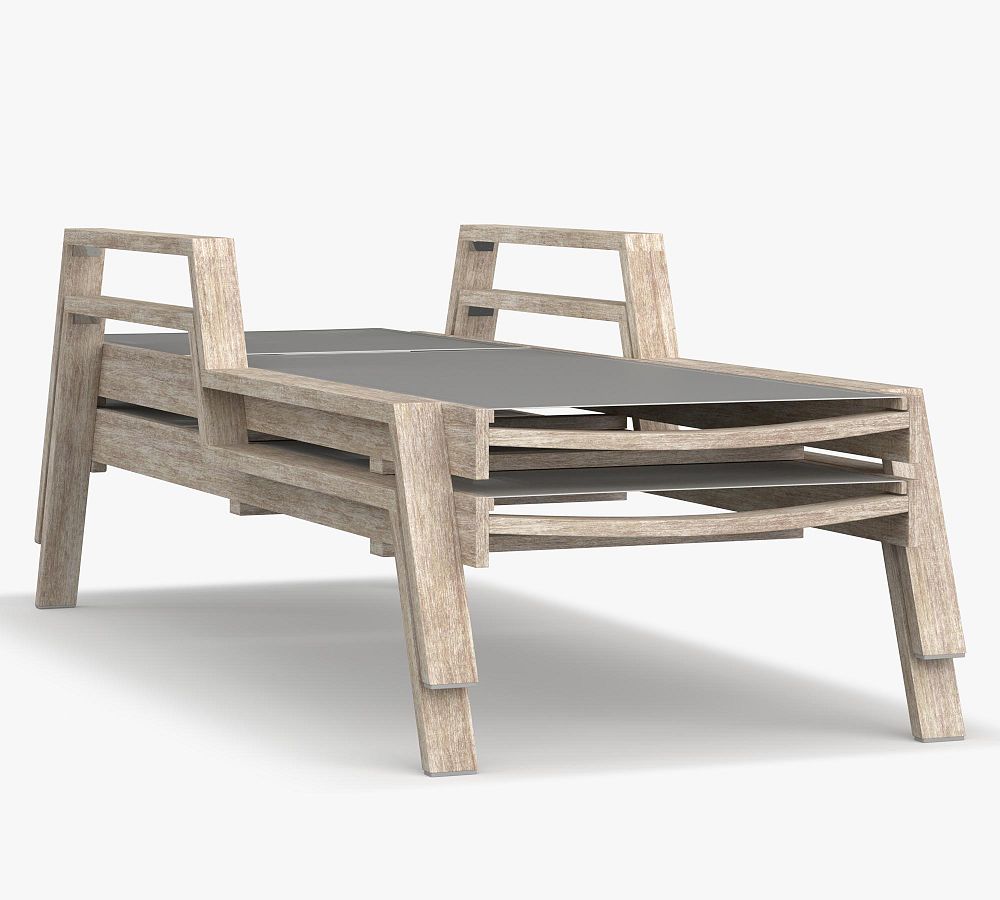 Indio Mesh Stacking Outdoor Chaise Lounges | Pottery Barn