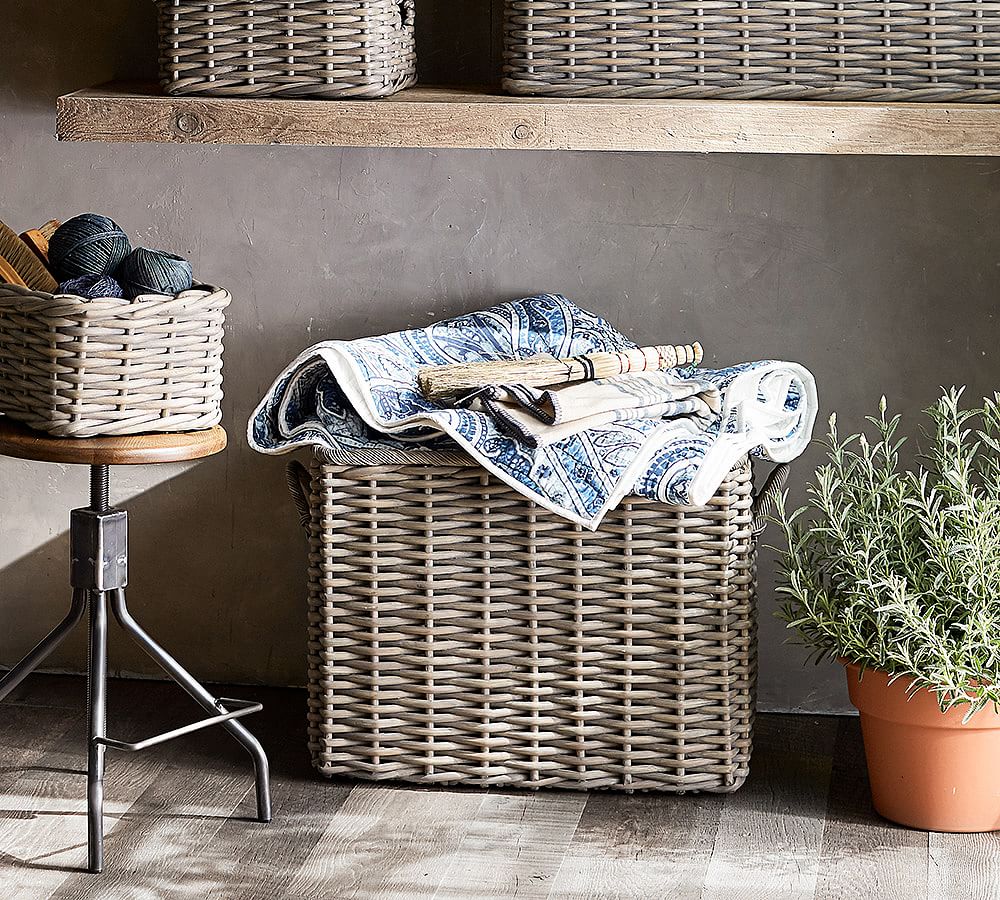 Aubrey Woven Oversized Storage Basket | Pottery Barn