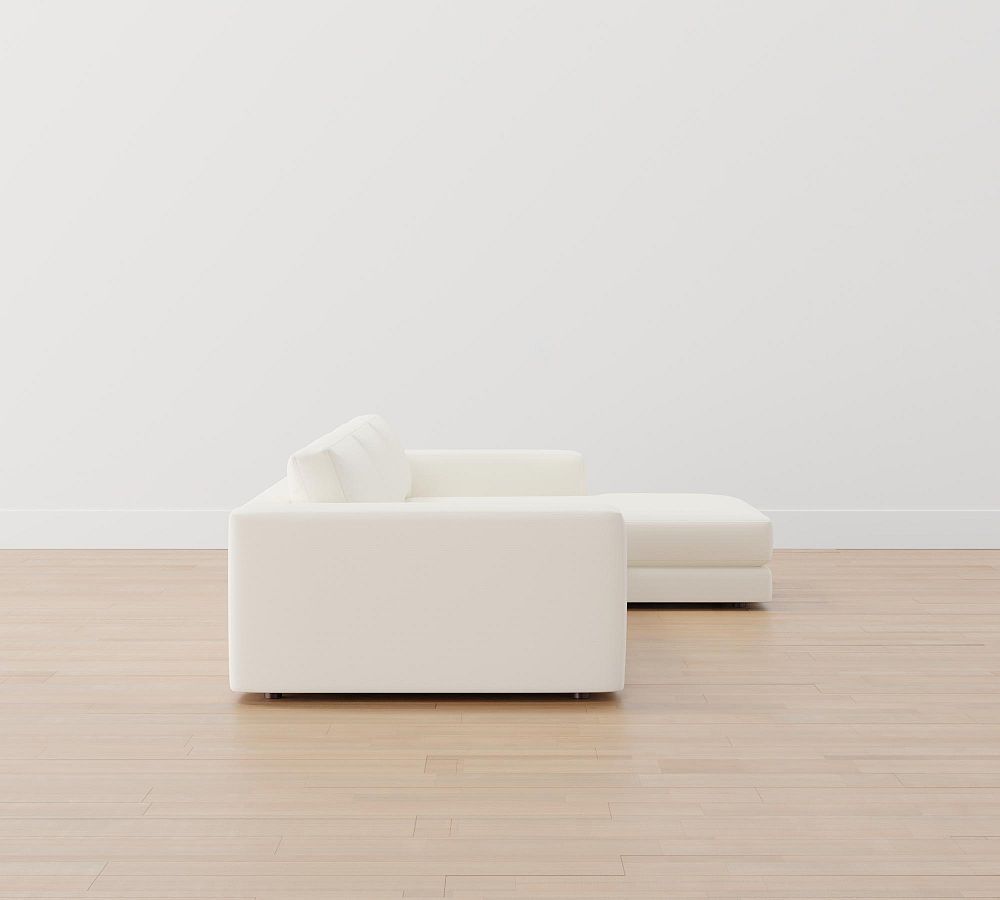 Carmel Lounge Square Arm Upholstered Sofa Chaise Sectional | Pottery Barn