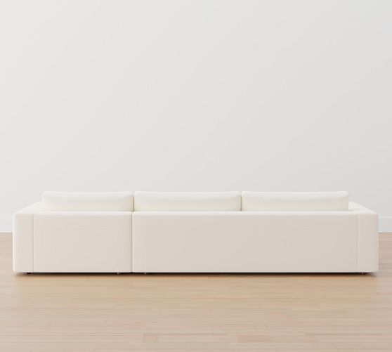 Carmel Lounge Square Arm Upholstered Sofa Chaise Sectional | Pottery Barn