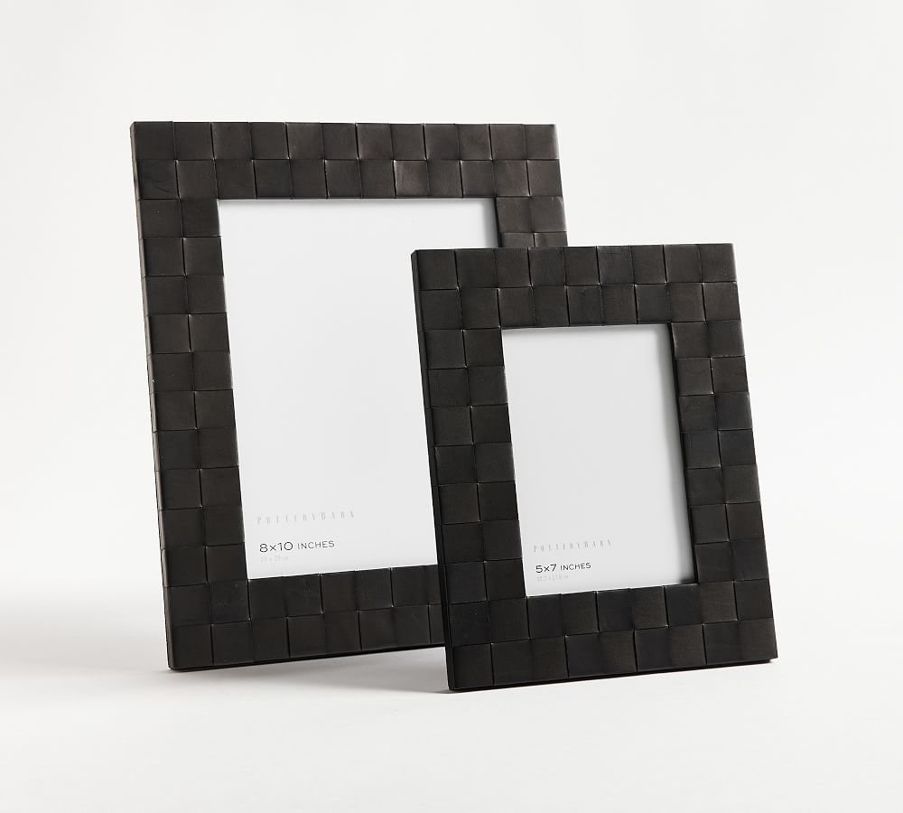 Woven Leather Frames | Pottery Barn