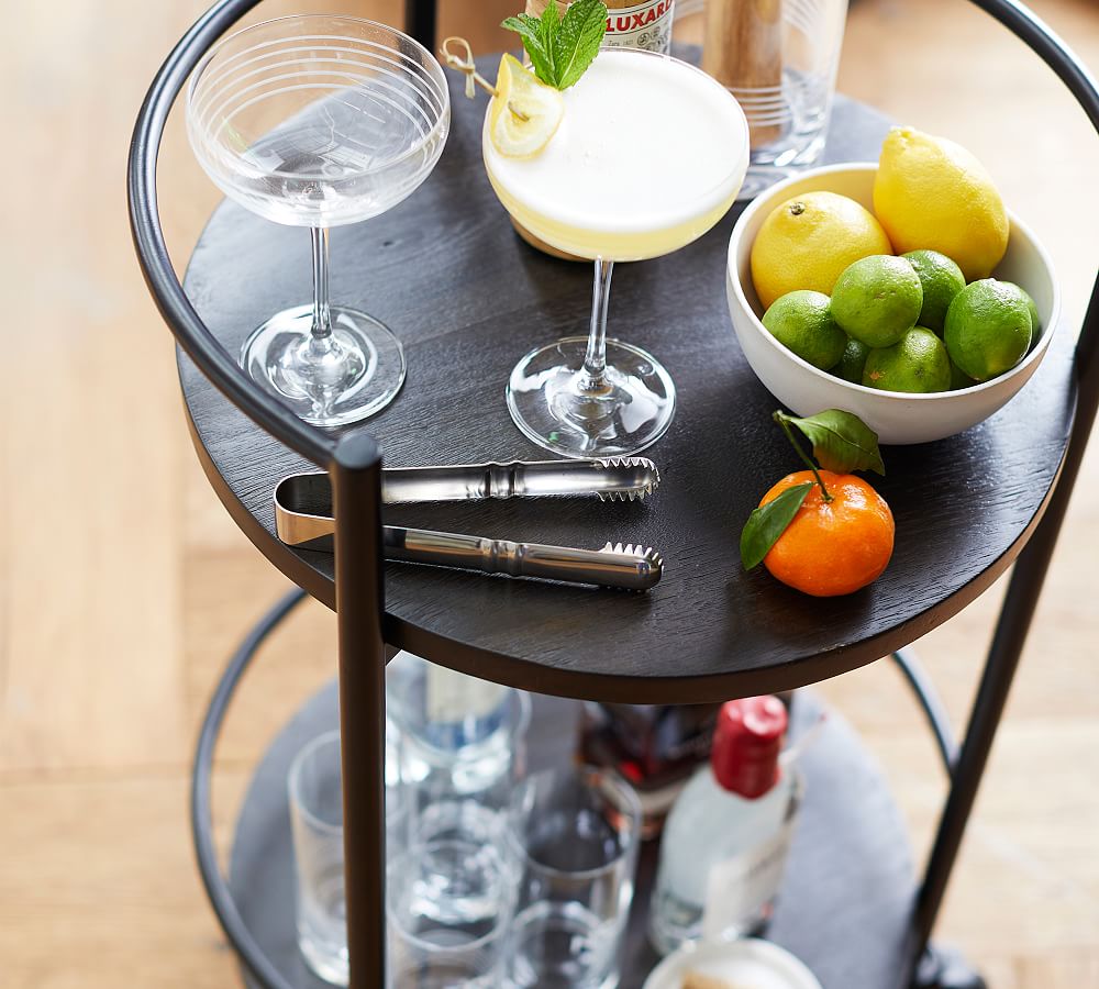 Warren Round Bar Cart | Pottery Barn