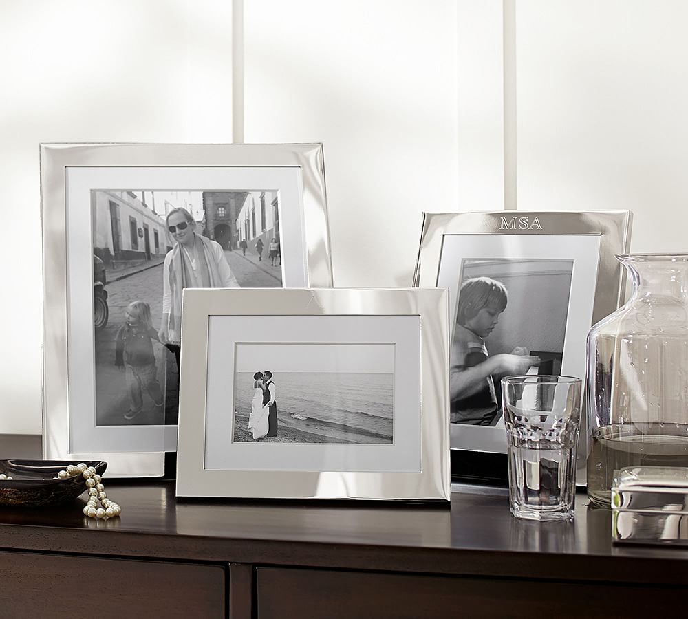 Personalized Silver-Plated Engravable Frames | Pottery Barn