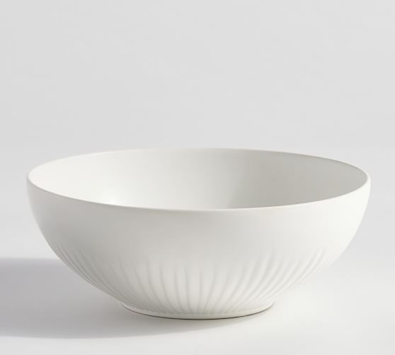 Ridge Textured Stoneware Serving Bowl | Pottery Barn