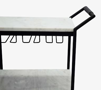 Laval Marble Bar Cart | Pottery Barn