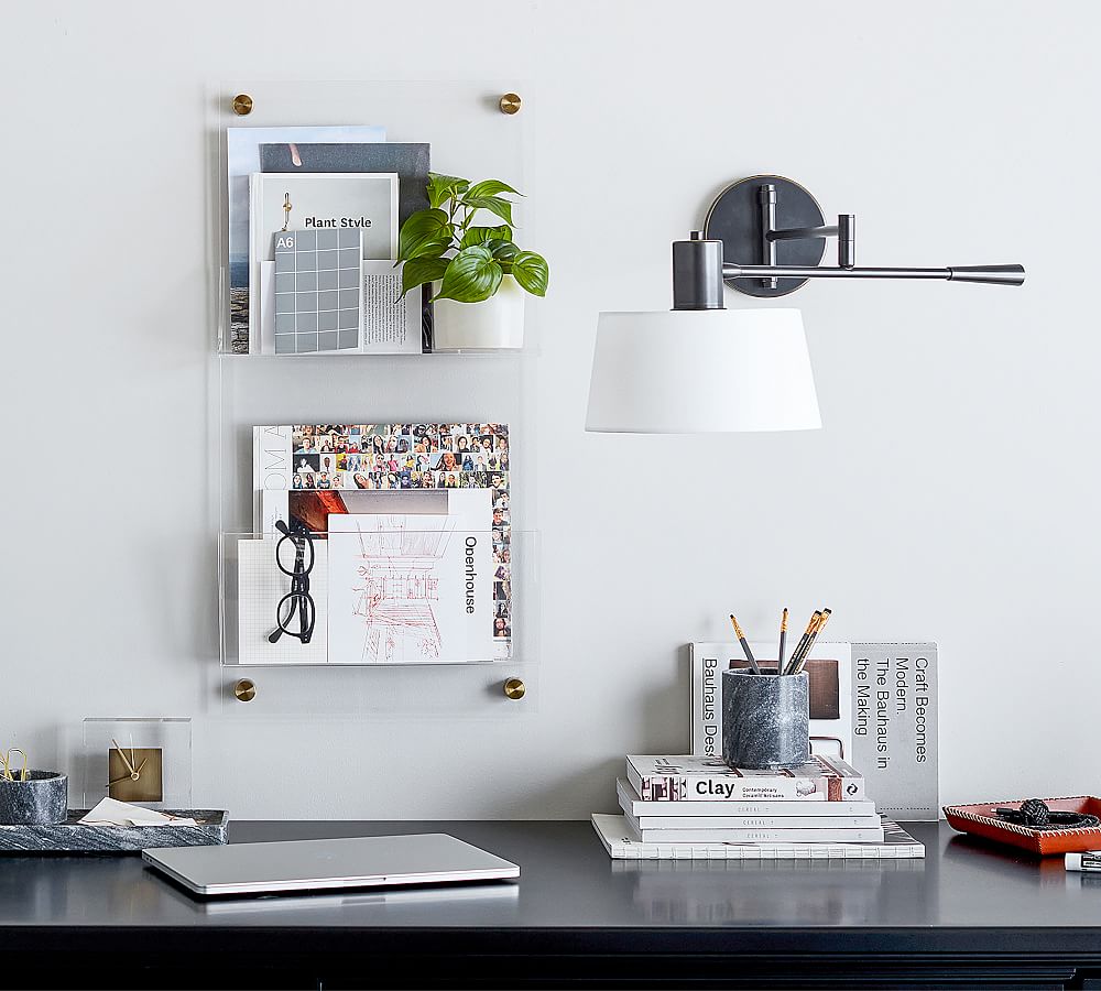 Acrylic & Brass Modular Wall Organization Collection | Pottery Barn
