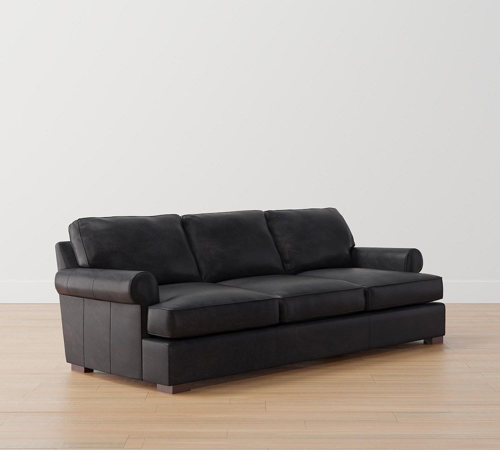 Townsend Roll Arm Leather Sofa | Pottery Barn