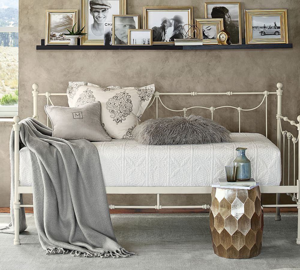 Metal-Clad Accent Stool | Side Table | Pottery Barn