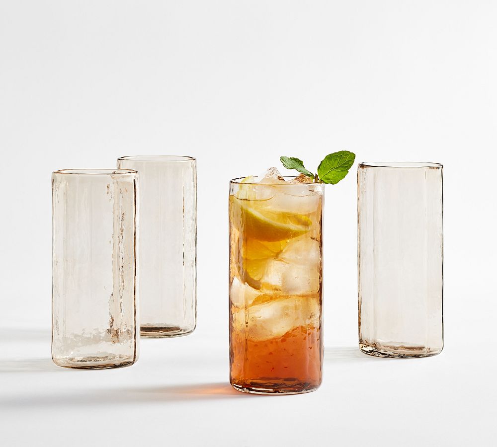 Hammered Café Drinking Glasses | Pottery Barn