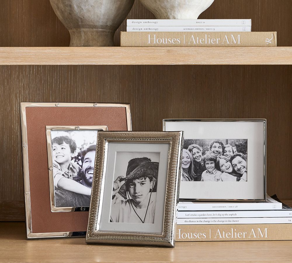 Leather Hammered Assorted Frames | Pottery Barn