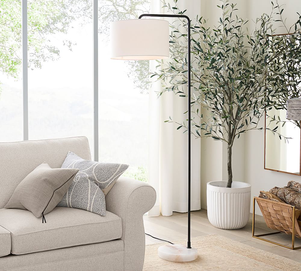 Windham Alabaster Task Sectional Floor Lamp | Pottery Barn