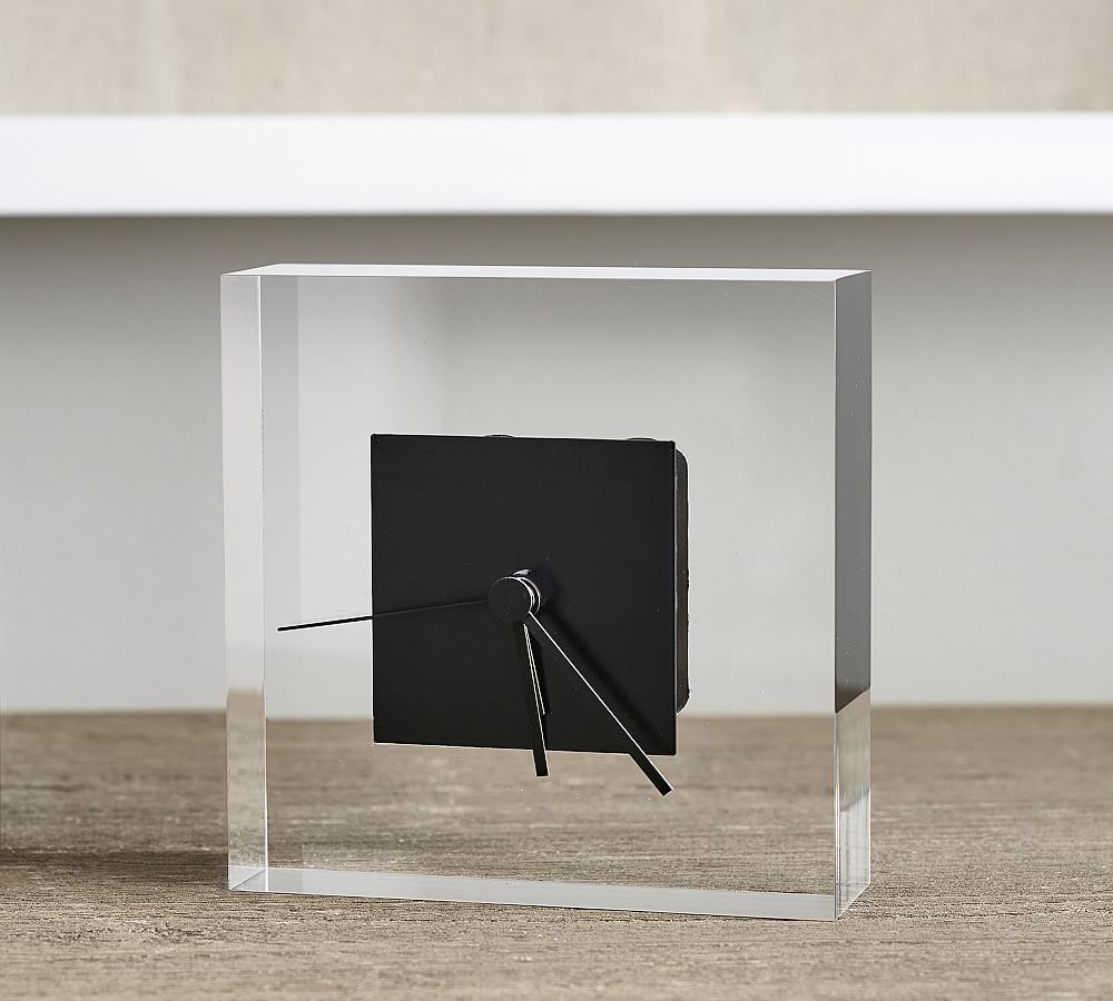 Acrylic Desktop Clock | Pottery Barn