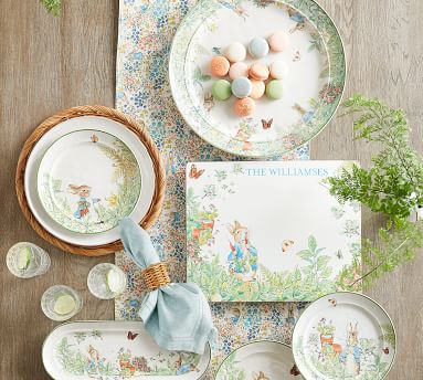 Peter Rabbit™ Garden Stoneware Serving Platter | Pottery Barn